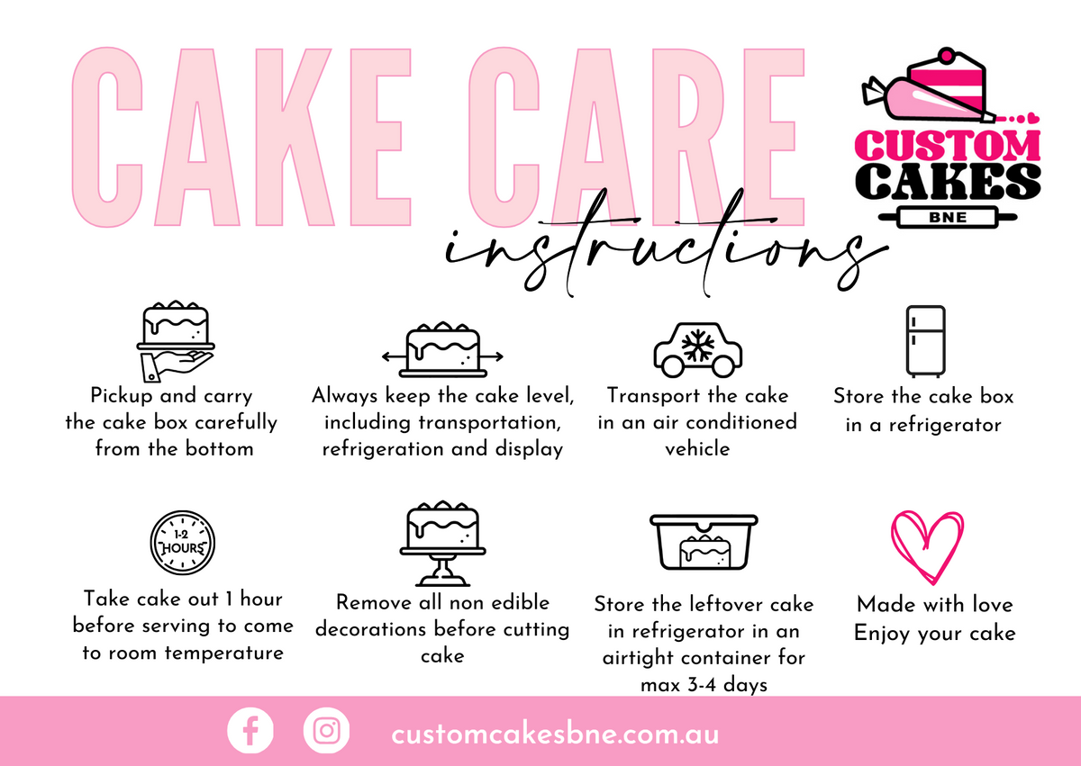 Custom Cakes BNE Servicing Areas of Brisbane, Redlands & Logan