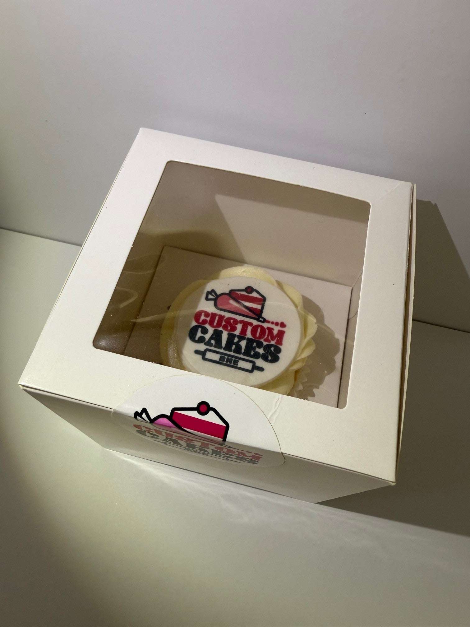 Individually Boxed Corporate Cupcakes Brisbane | Custom Logo Cupcakes ...